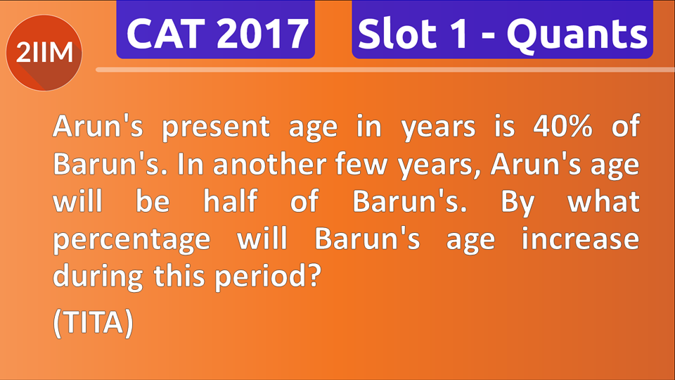 CAT 2017 Question Paper - Linear and Quadratic Equation, 2IIM CAT 2024 ...