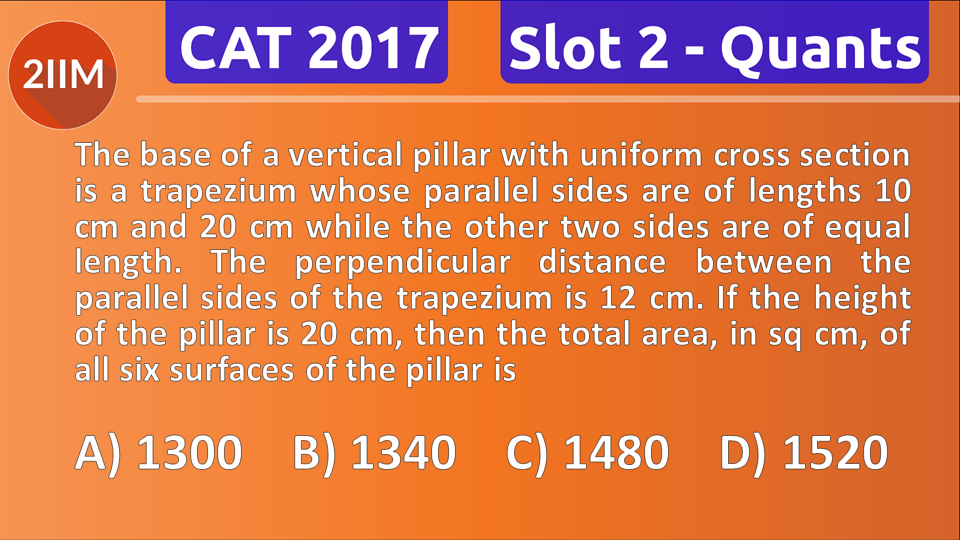 CAT 2017 Question Paper - Geometry, 2IIM CAT 2024 CAT Course online ...