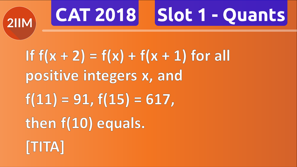 CAT Question Paper 2018 - Functions, 2IIM CAT 2024 CAT online classes ...