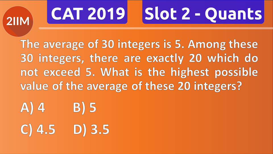 CAT Question paper 2019 - Quants, 2IIM CAT 2024 Course Online, CAT ...