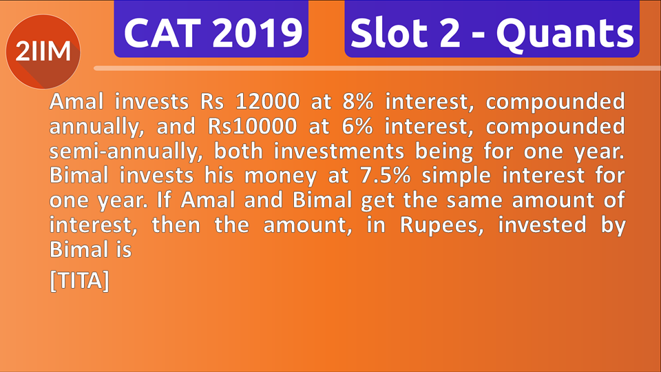 CAT 2019 Question Paper Slot 2 - Quants, 2IIM CAT 2024 Course Online ...