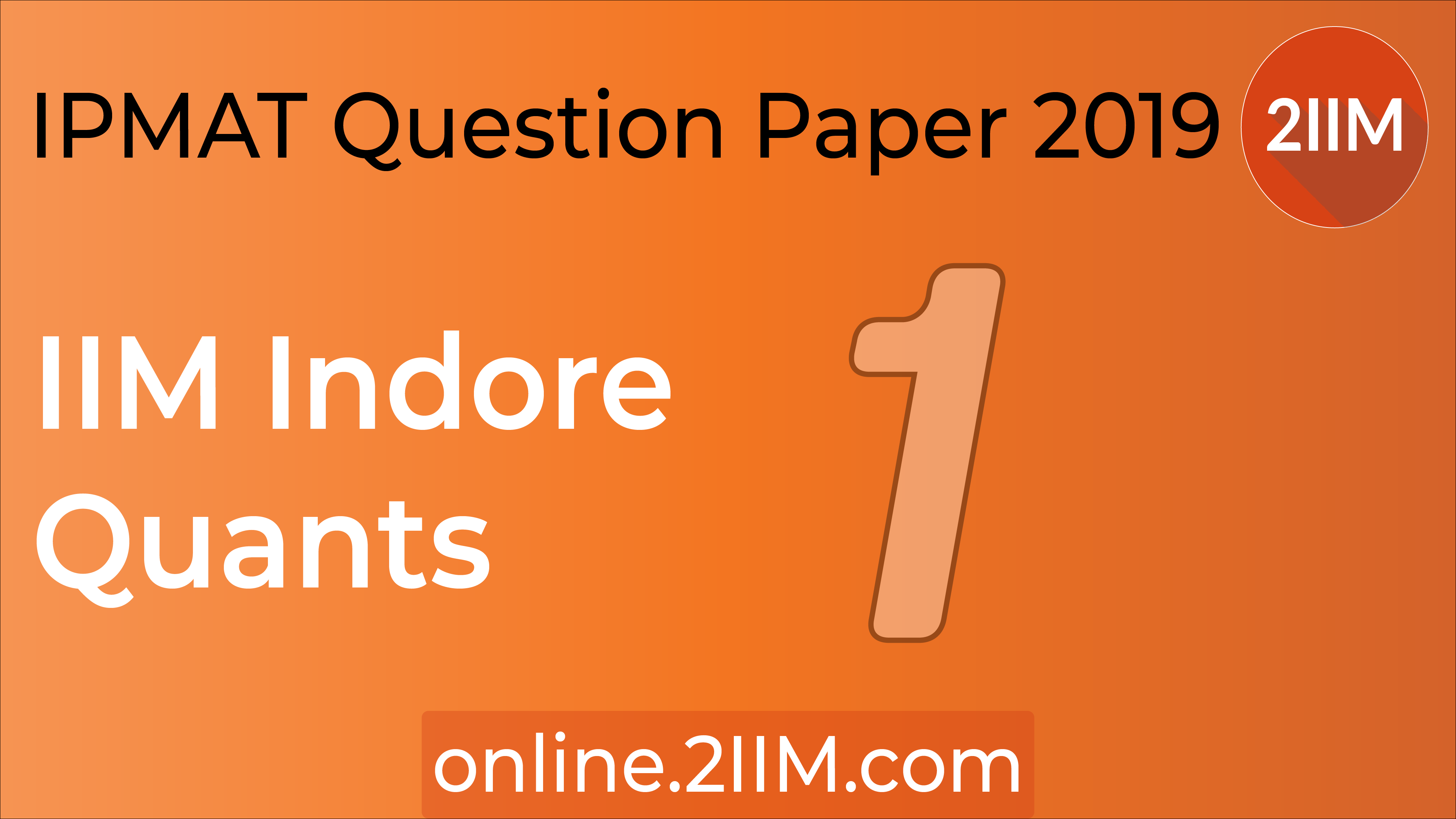 IPMAT Question Paper - Indore | IPM Indore | IPMAT CAT 2024 | IPM ...