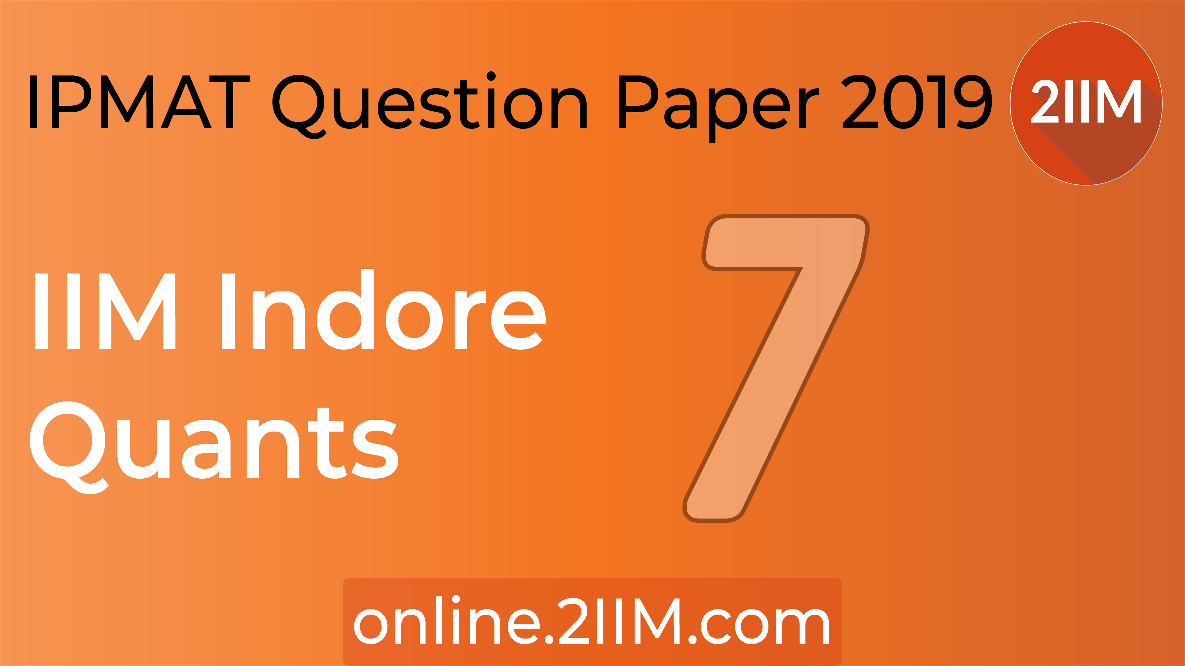 IPMAT Question Paper - Indore | IPM Indore | IPMAT CAT 2024 | IPM ...