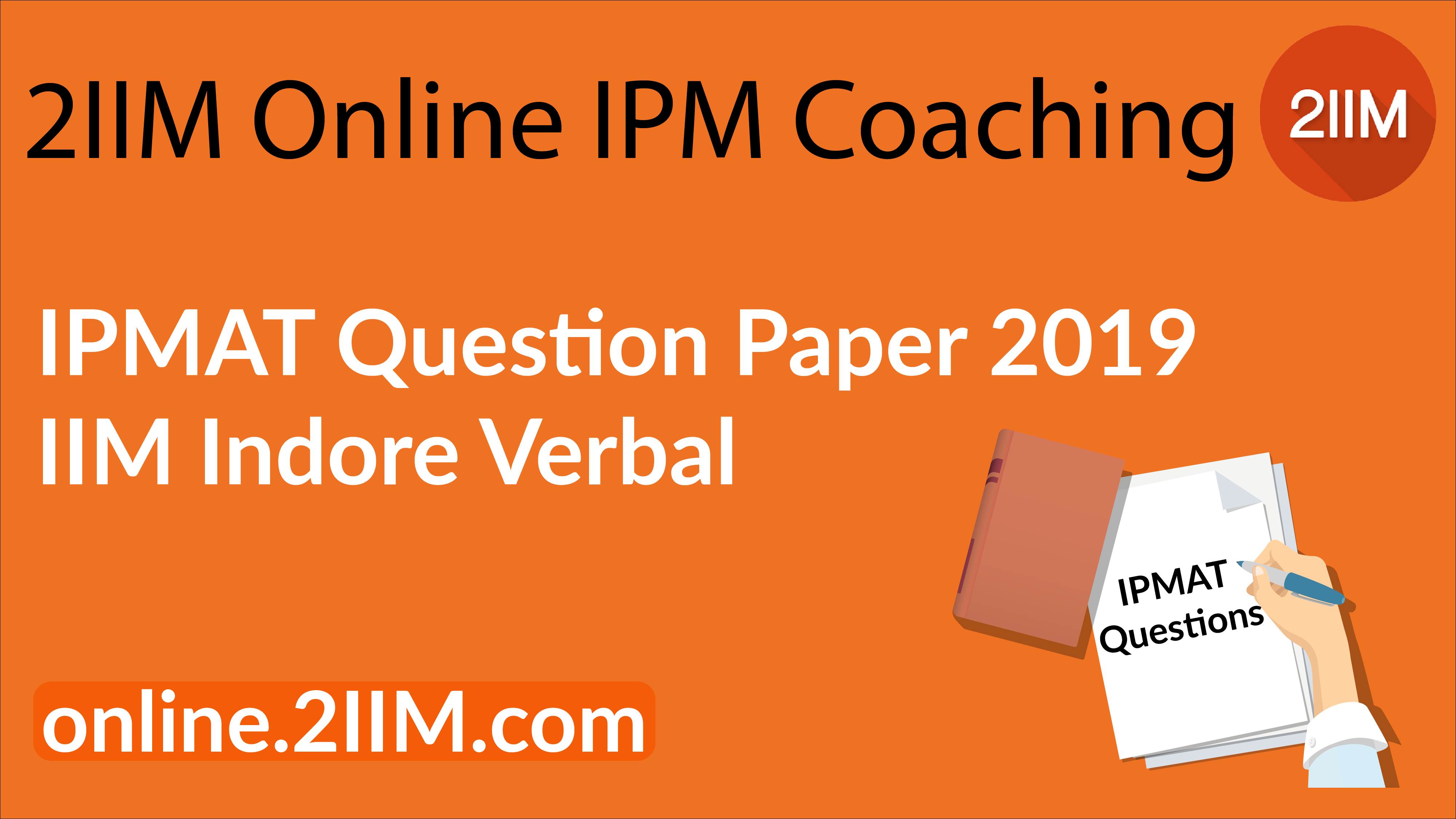 IPMAT Question Paper - Verbal | IPM Indore | IPMAT CAT 2024 | IPM ...