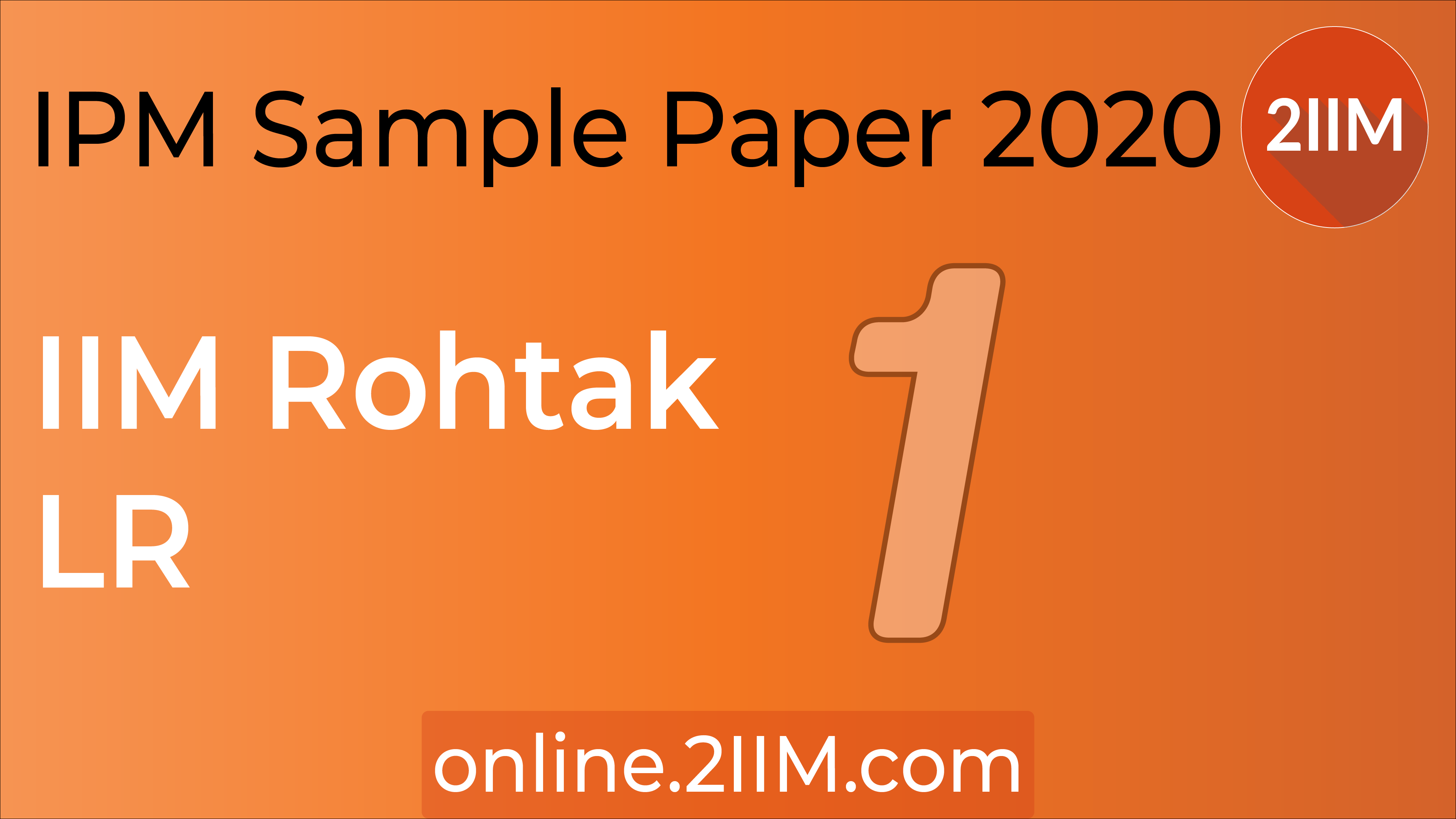 IPM Sample Paper - Logical Reasoning | IPM Rohtak | IPMAT CAT 2024 ...