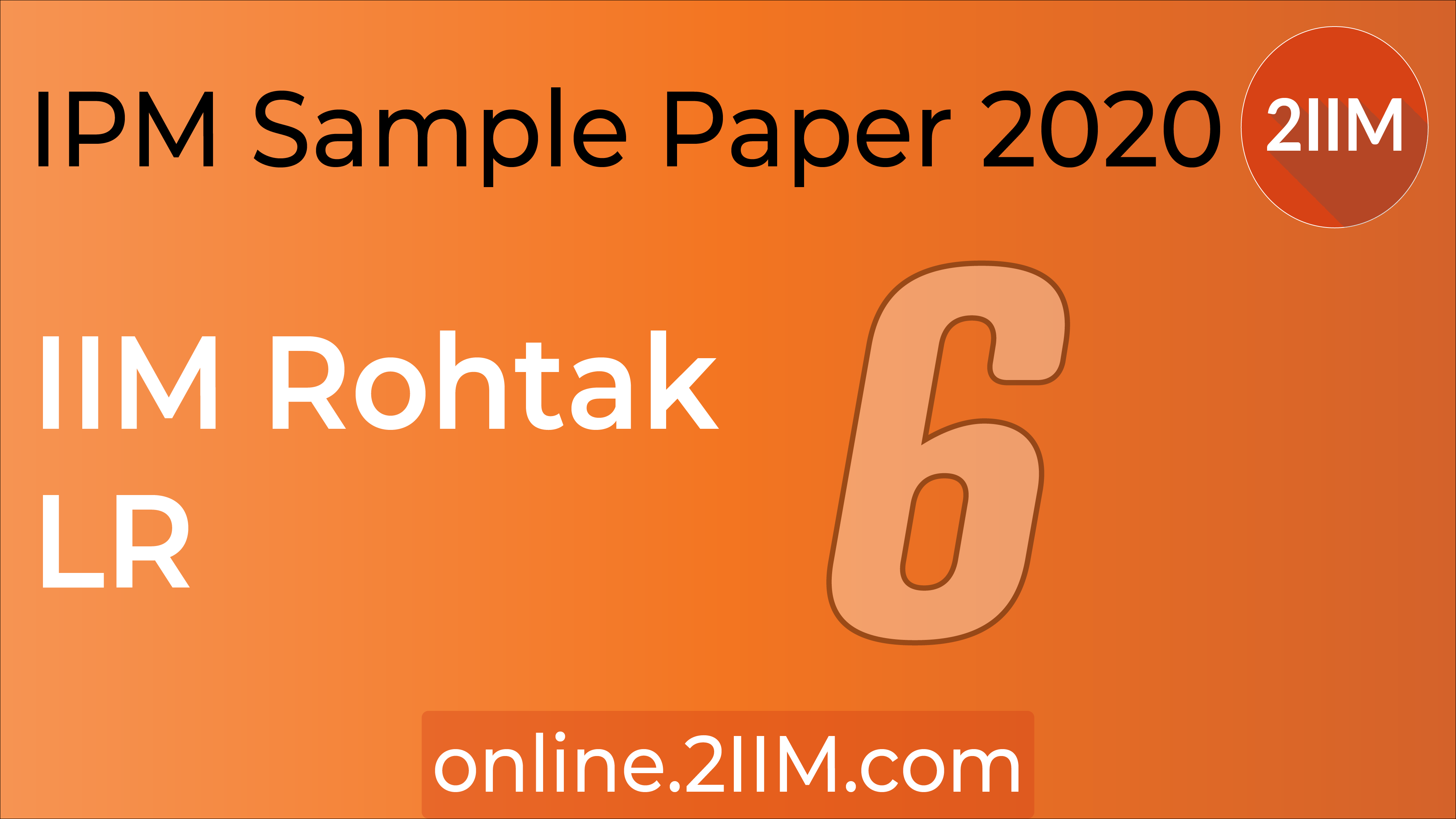 IPM Sample Paper - Logical Reasoning | IPM Rohtak | IPMAT CAT 2024 ...