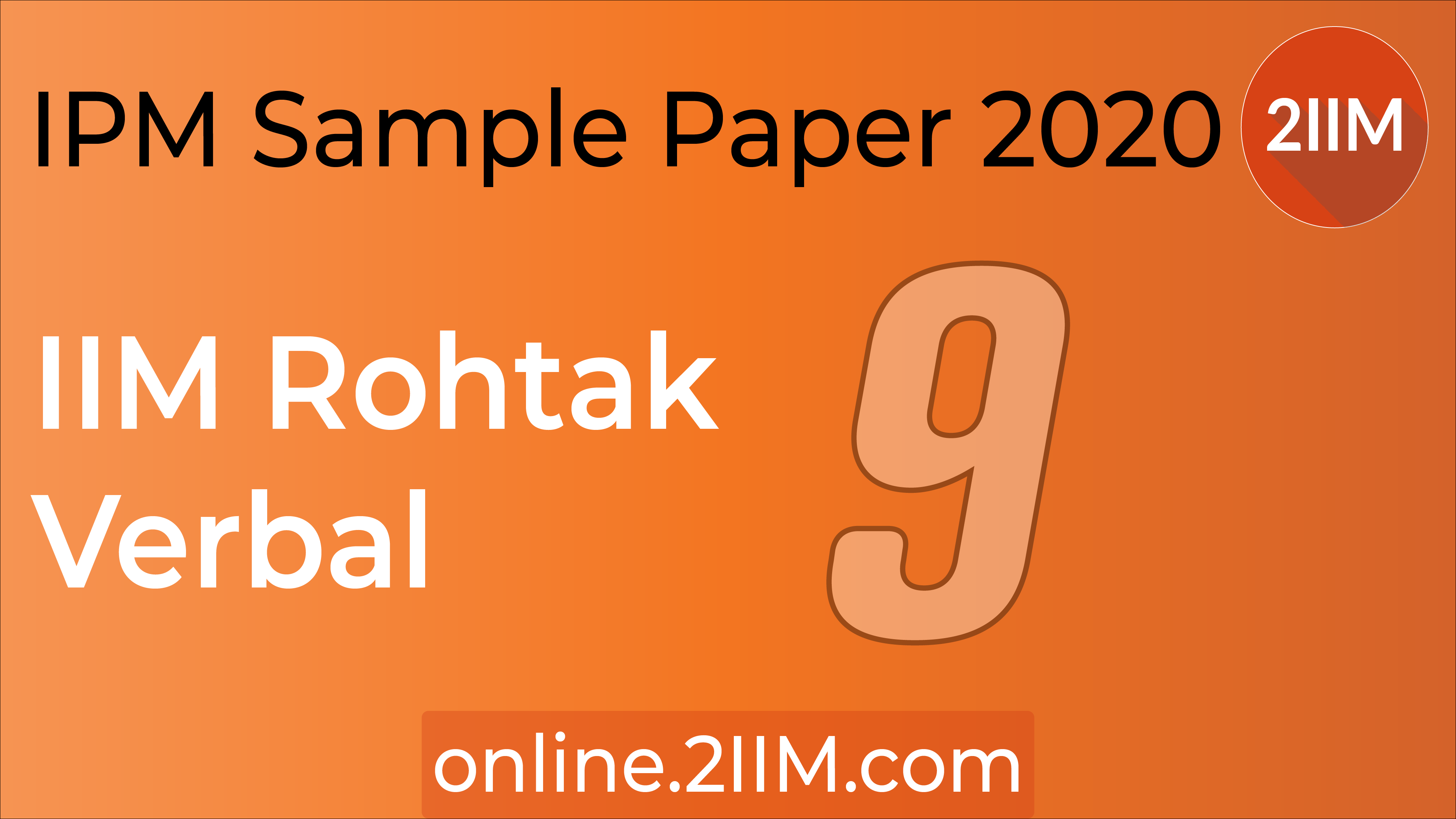 IPM Sample Paper - Verbal Ability | IPM Rohtak | IPMAT CAT 2024 | IPM ...
