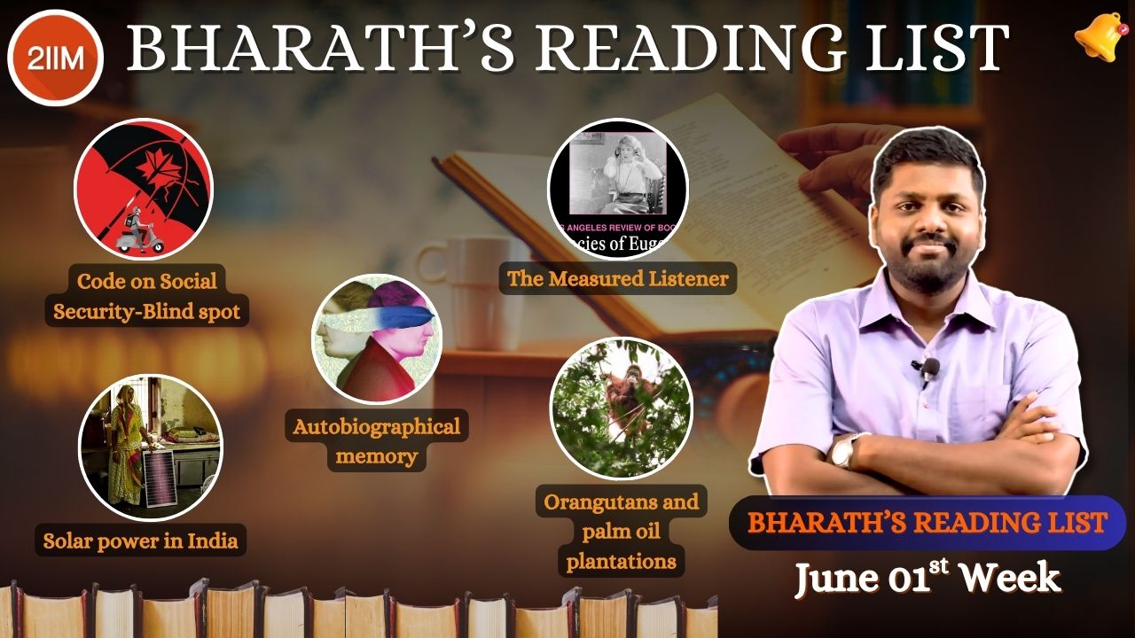 Bharath's Reading List | This Week | June 01st Week 2026 - 2IIM CAT ...